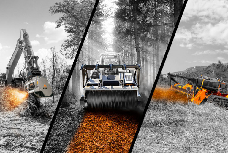 Land Clearing: forestry mulcher, forestry tiller, stone crusher, etc ...